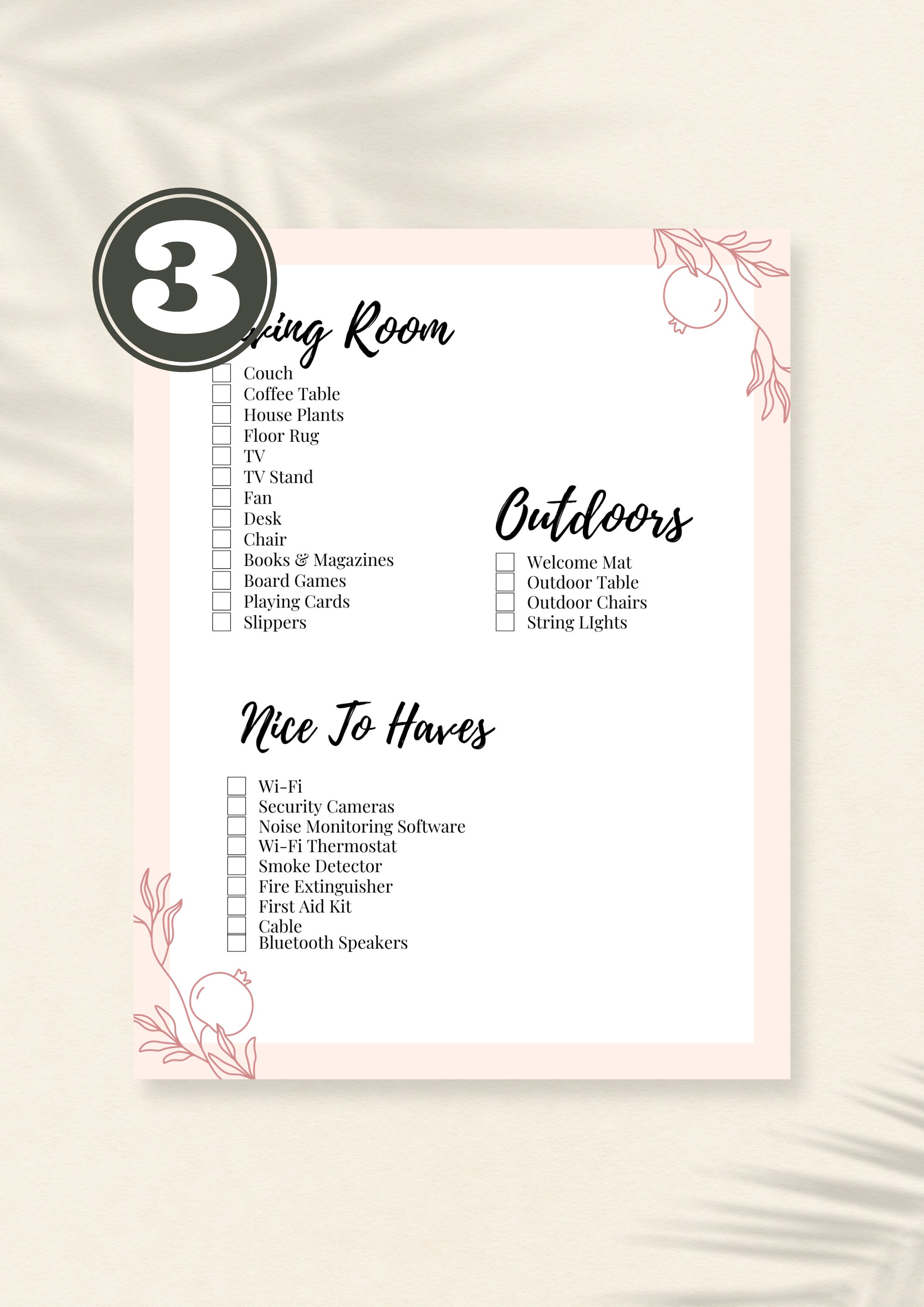 Airbnb Inventory Complete Airbnb Checklist of Household Inventory PDF ...