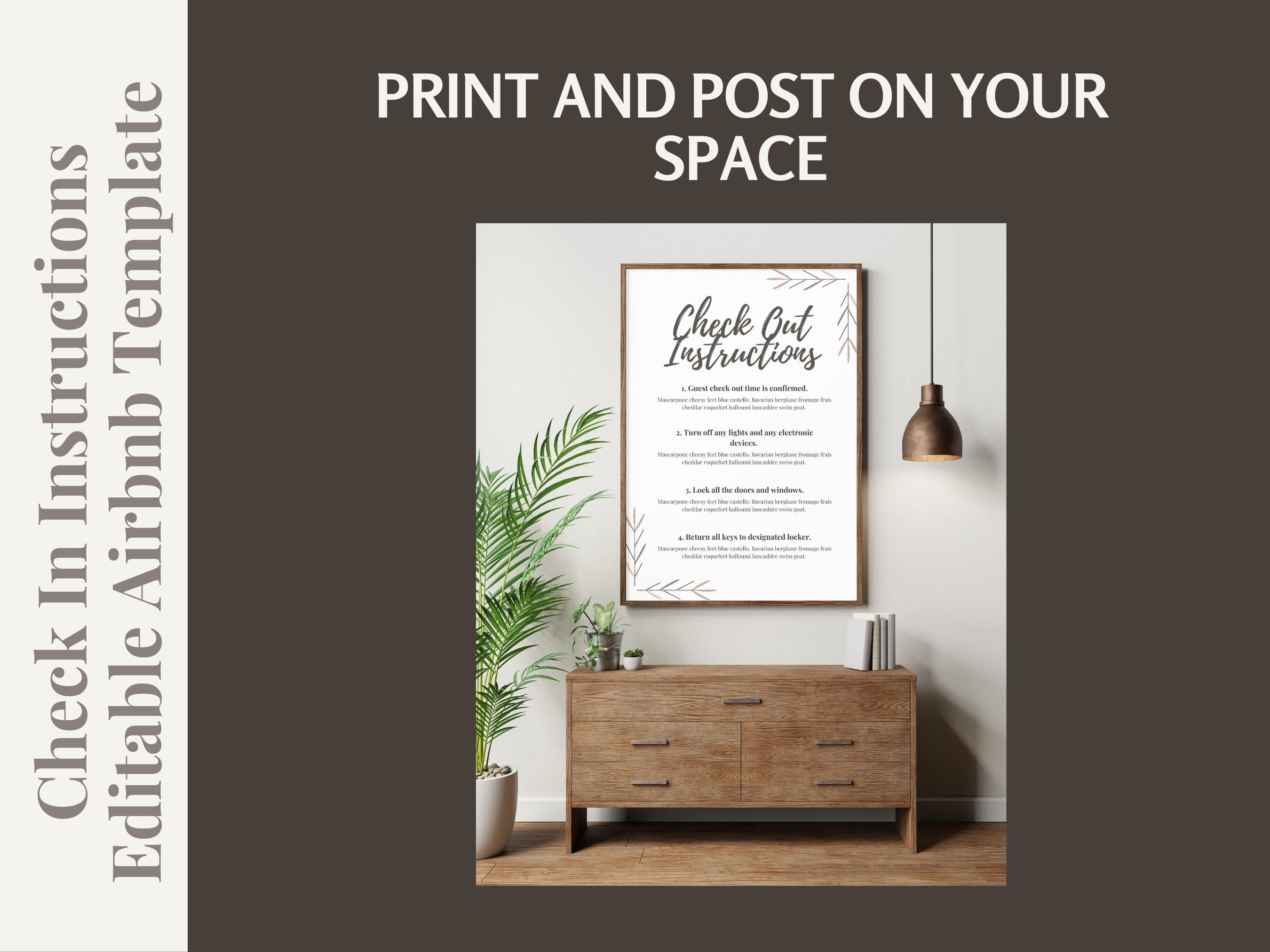 Airbnb Check Out Template Instructions 1 Page Airbnb Template for Check ...