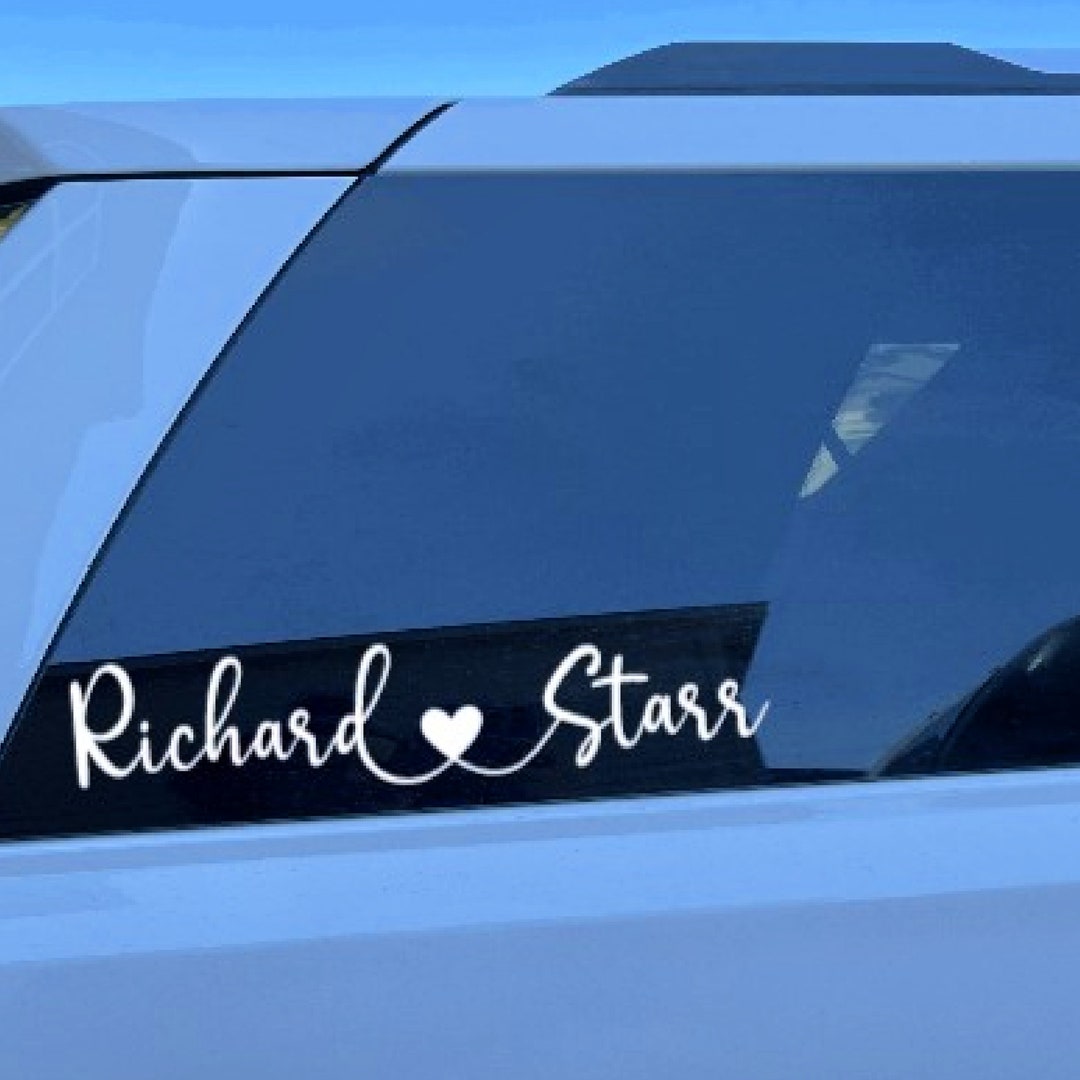 Couple Name Heart Decal. Personalized With Your Choice of Names - Etsy