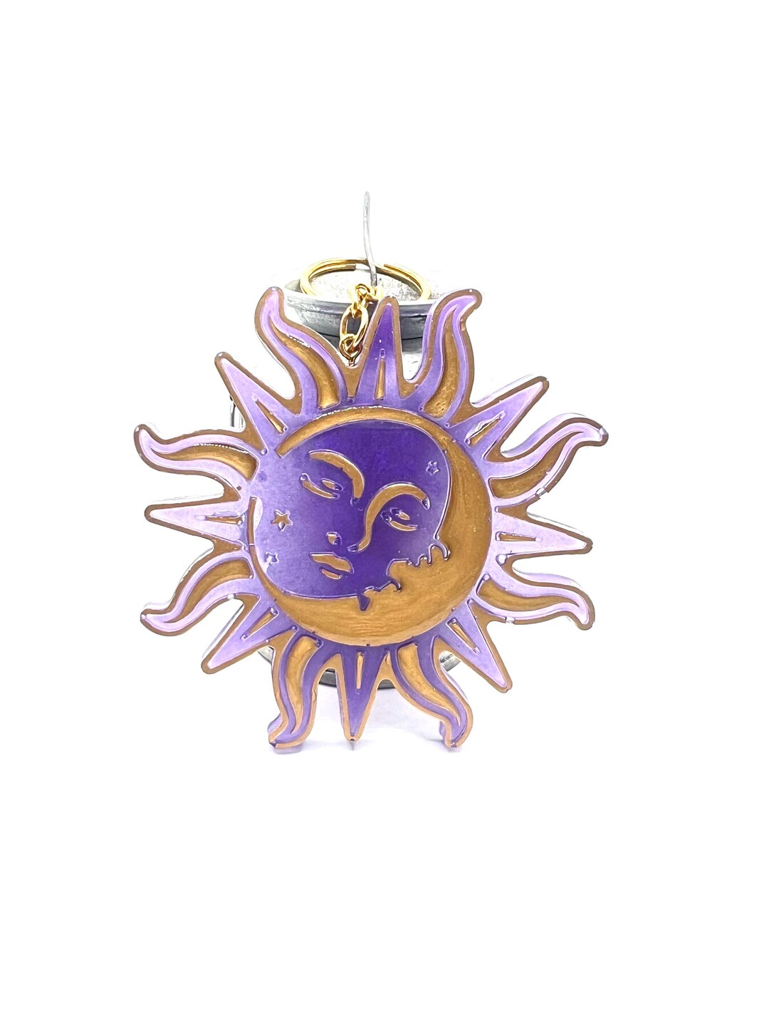 Sun and Moon Keychains, Sun, Moon, Fun Gifts, One of a Kind, Purse ...