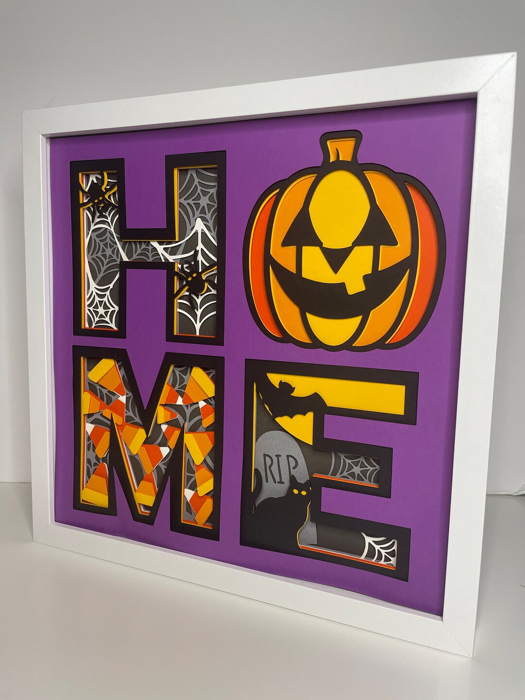 Halloween 3D Shadow Box Halloween Decor Home Decor Seasonal - Etsy