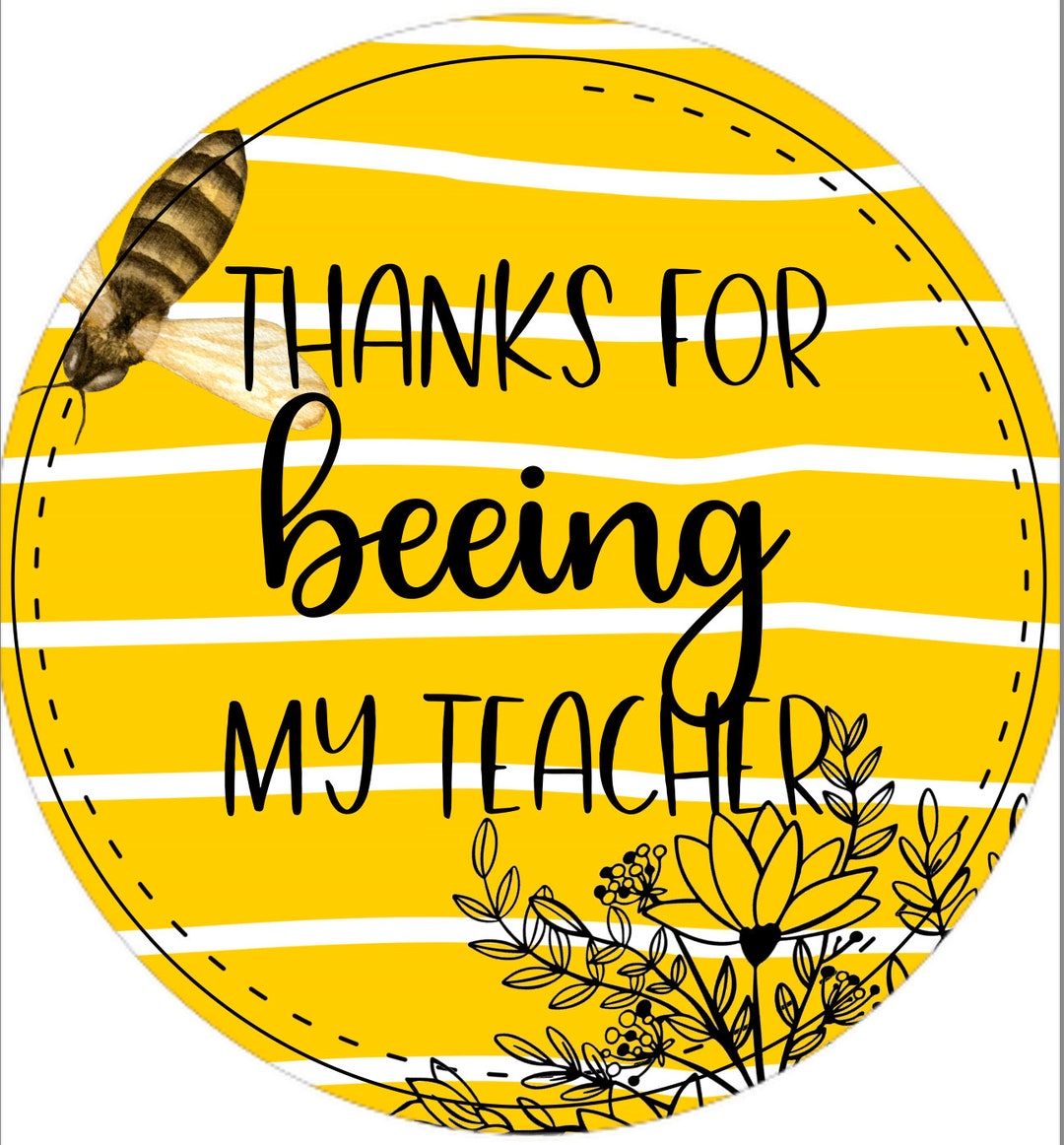Thanks for Beeing My Teacher Digital File Tags - Etsy Australia