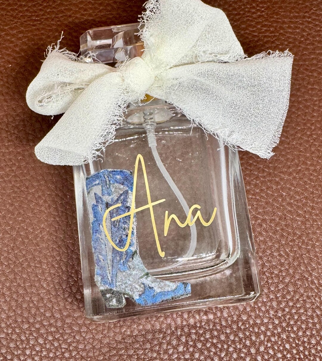 Customized Western Cowboy Cowgirl Boot Perfume Bottle for Bridal Party ...