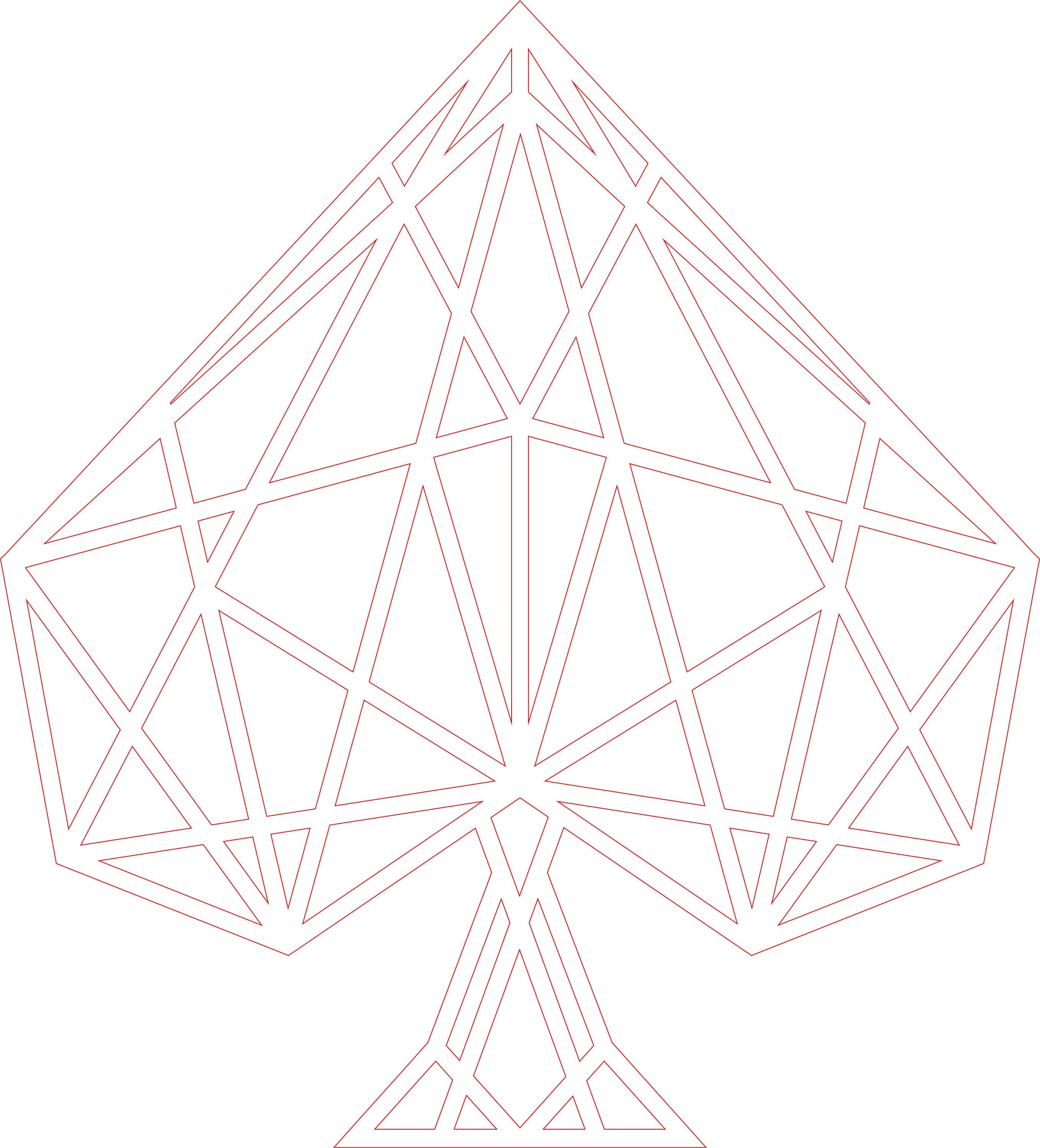 Geometric Spade SVG, Design, Laser Cutting File - Etsy