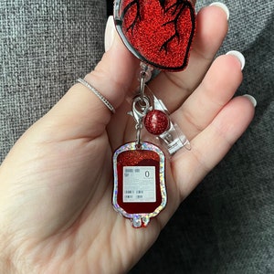 Blood Transfusion Badge Reel CHARM - Etsy