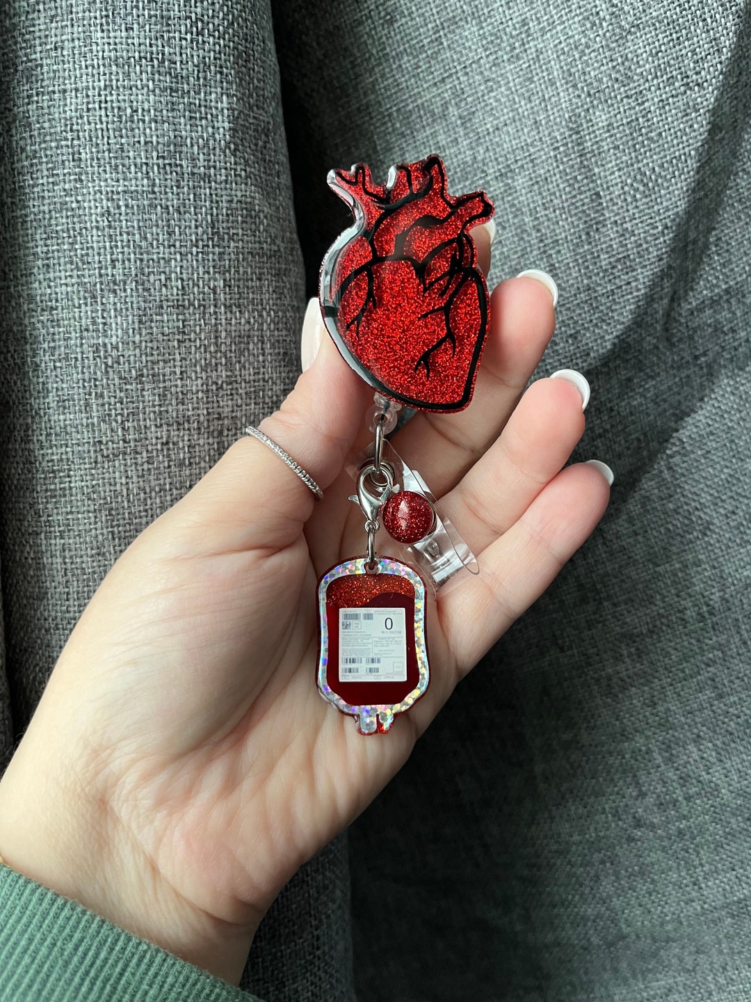 Blood Transfusion Badge Reel CHARM - Etsy