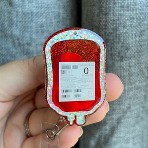 Blood Transfusion Badge Reel - Choose the Blood Type! - Etsy