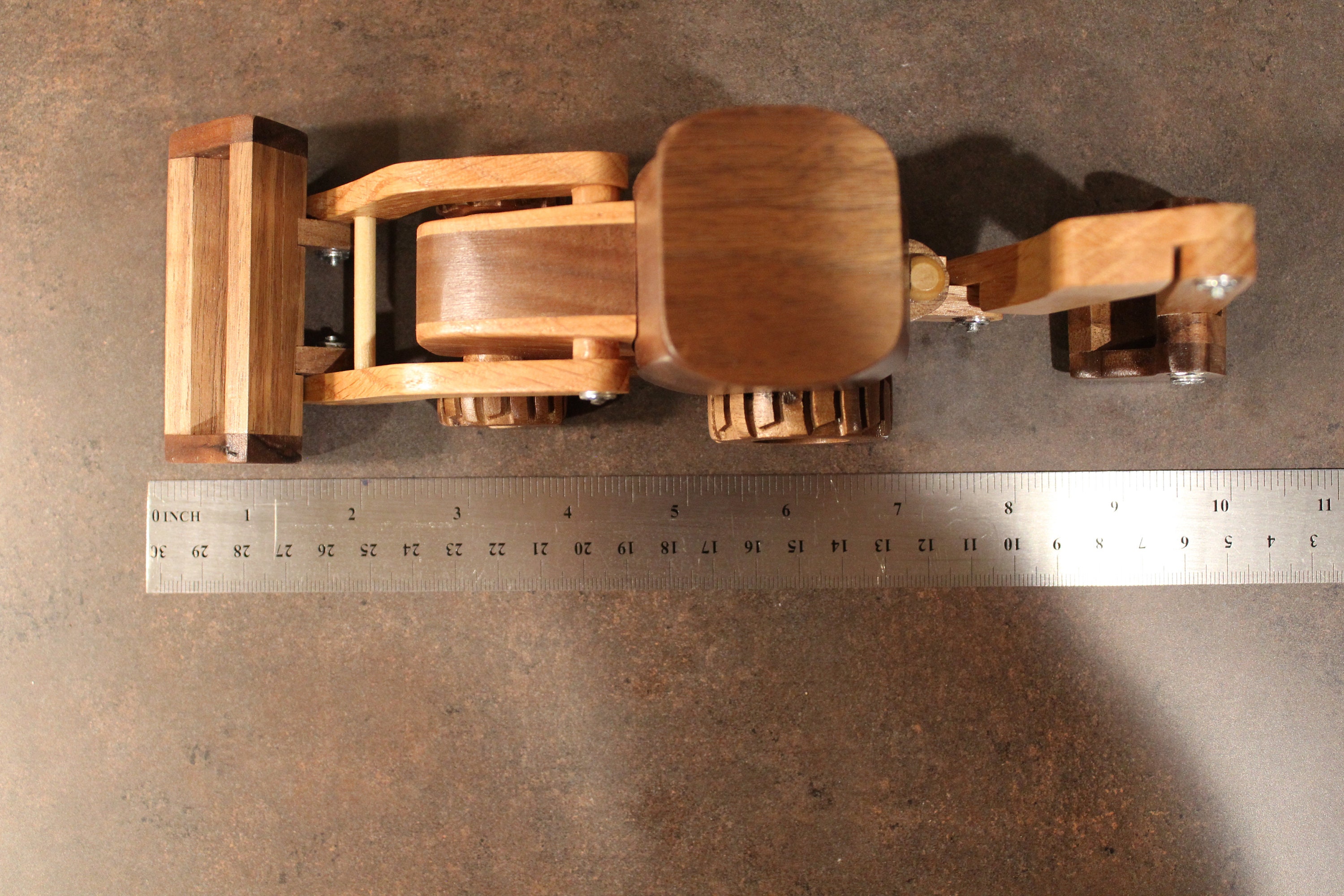 Scale Model Wood Tractor Loader Backhoe - Etsy