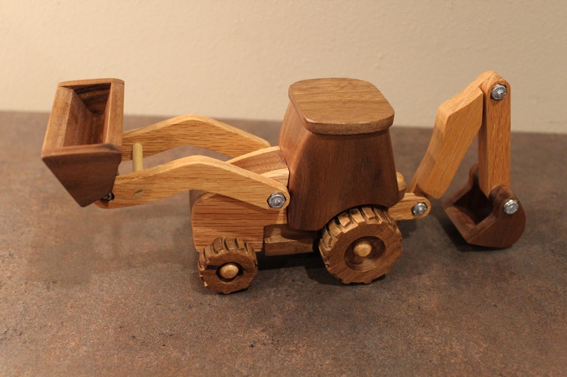 Scale Model Wood Tractor Loader Backhoe - Etsy