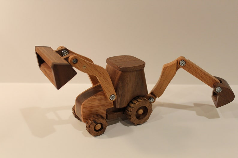 Scale Model Wood Tractor Loader Backhoe - Etsy