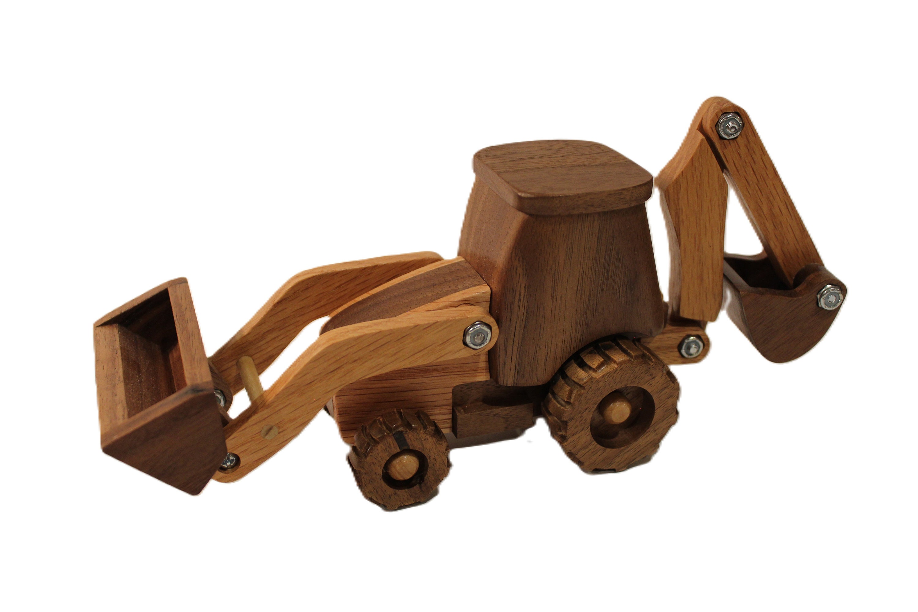 Scale Model Wood Tractor Loader Backhoe - Etsy