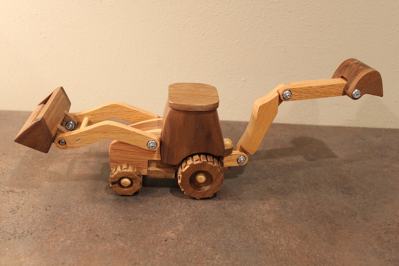 Scale Model Wood Tractor Loader Backhoe - Etsy