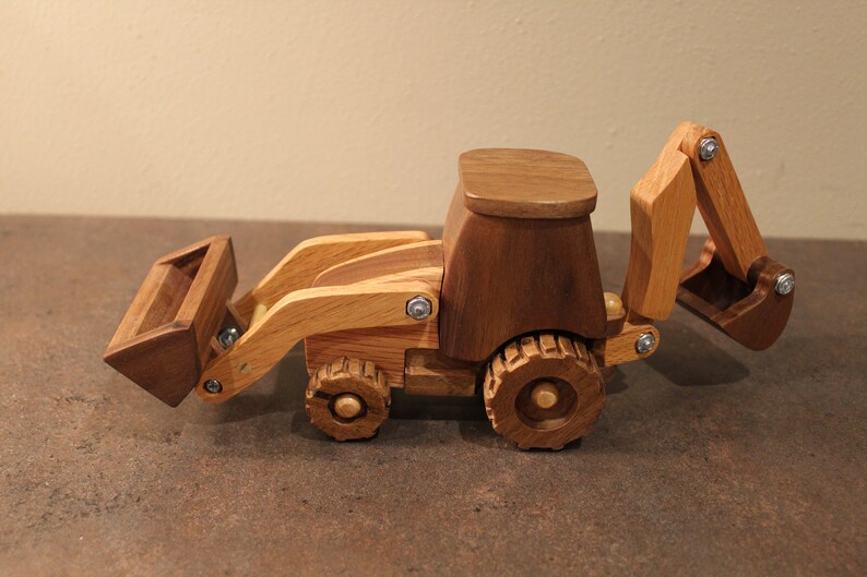 Scale Model Wood Tractor Loader Backhoe - Etsy