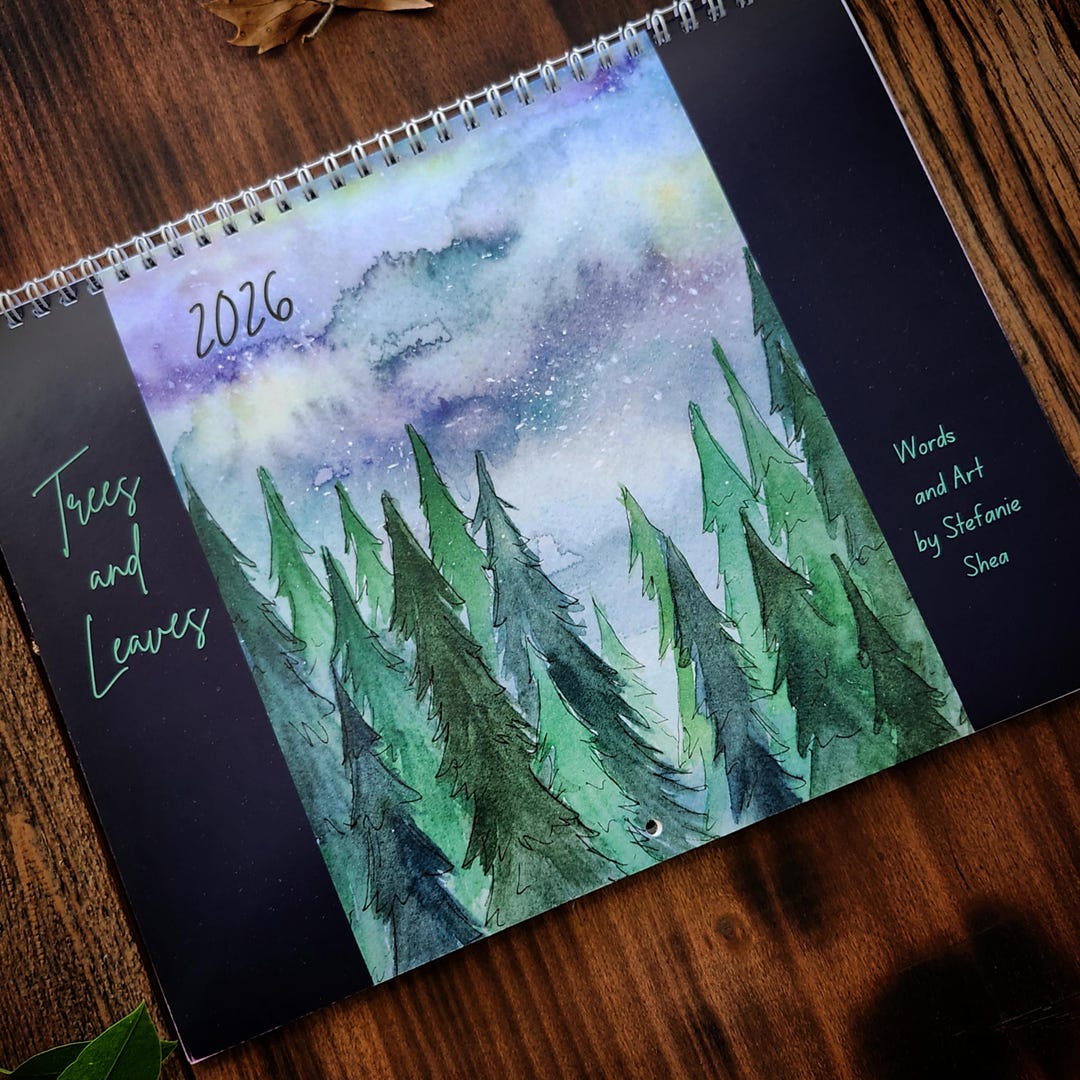 2026 Wall Calendar With Holidays and Original Watercolor Art and Poetry ...