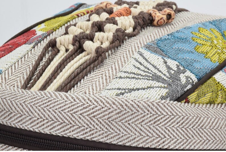 Bohemian Floral Embroidered Canvas Backpack Thick Canvas - Etsy