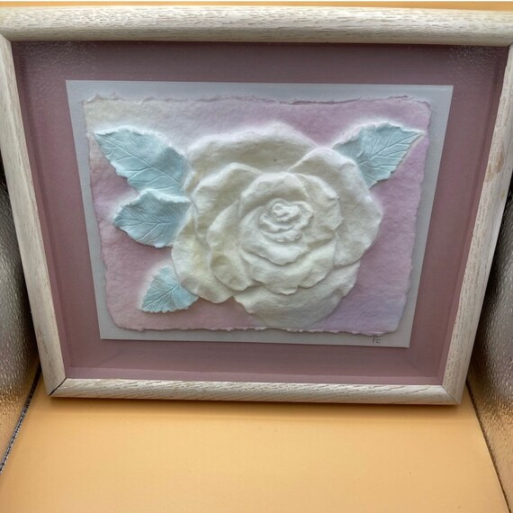 Vintage 1990 Figi Graphics Hand Cast Paper Wall Art 3D Pastel - Etsy