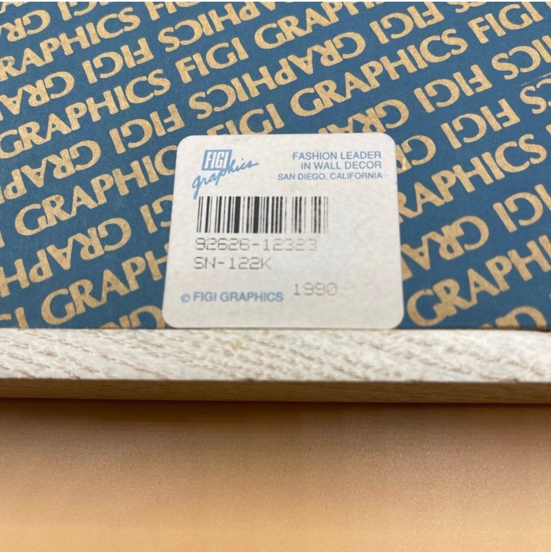 Vintage 1990 Figi Graphics Hand Cast Paper Wall Art 3D Pastel Rose ...