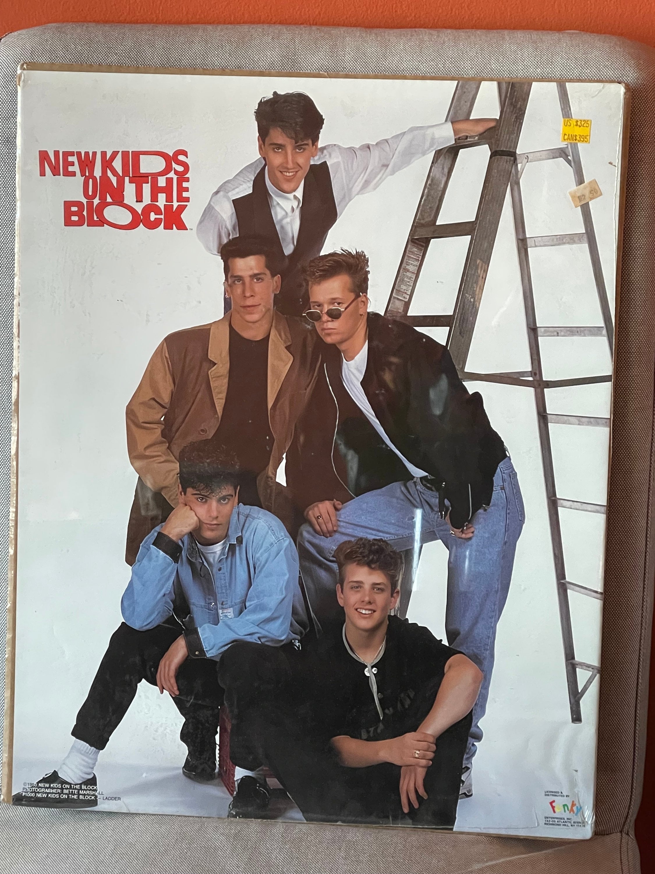 Vintage 1990 New Kids on the Block Poster Ladder Pose - Etsy