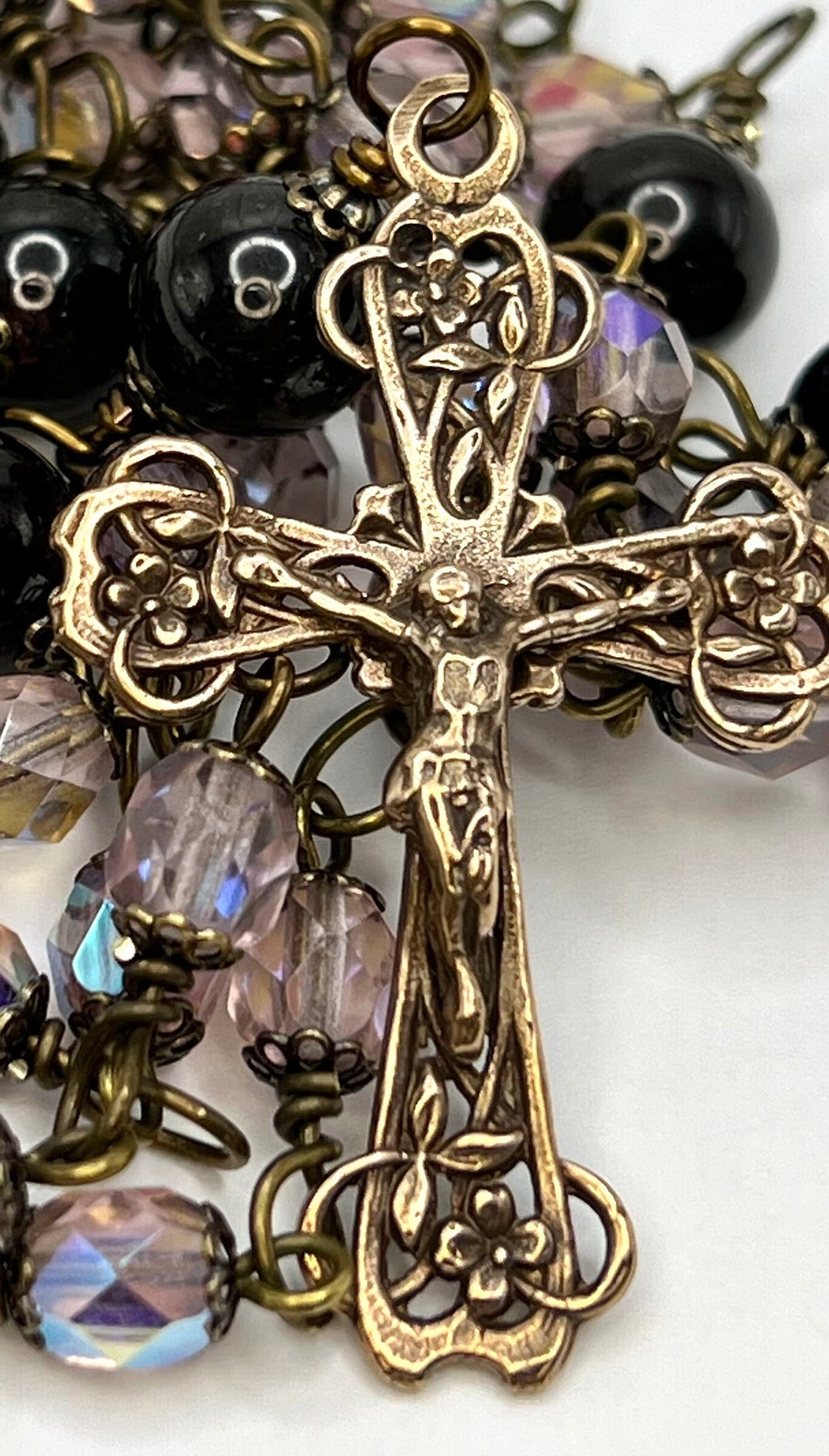 Crucifix Only | Four Pretty Flowers | Vintage Reproduction | Solid ...