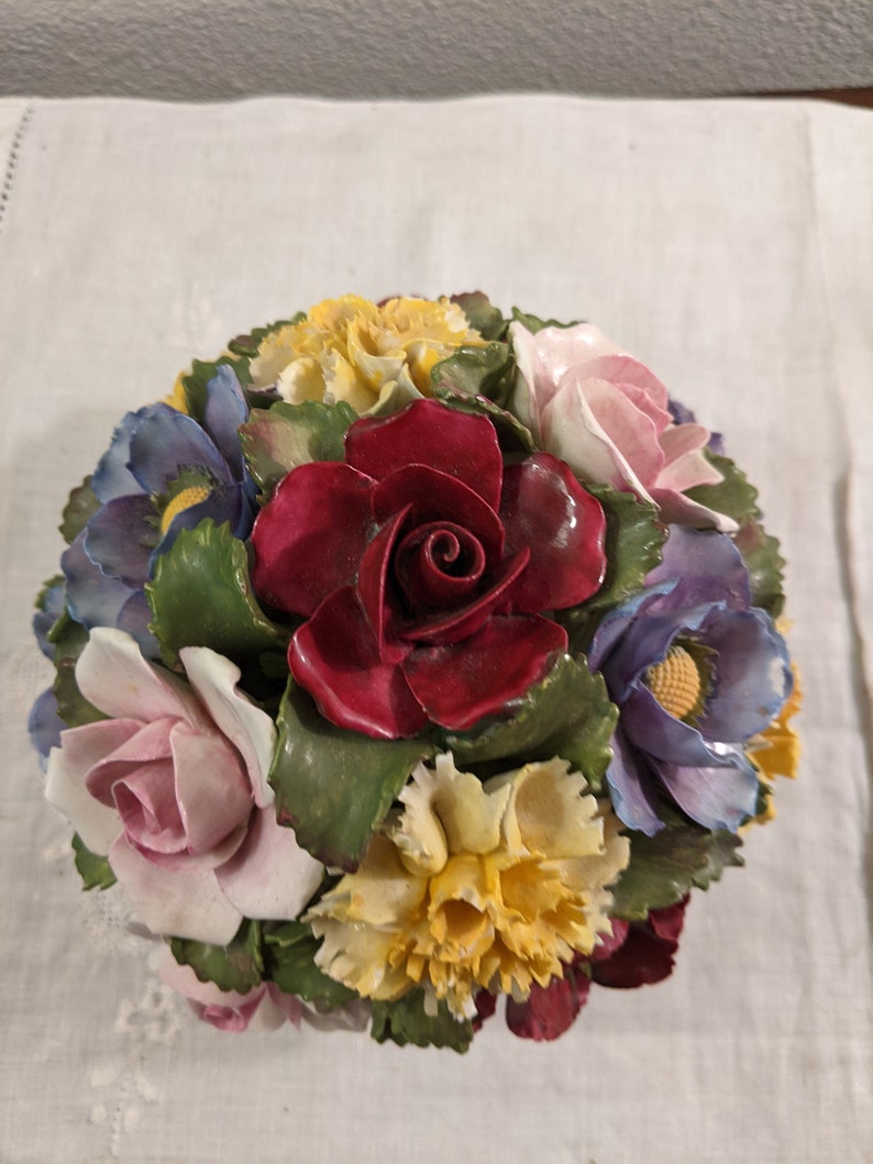 Vintage Aynsley Flower Bouquet 6" Fine Bone China Hand Modeled England ...