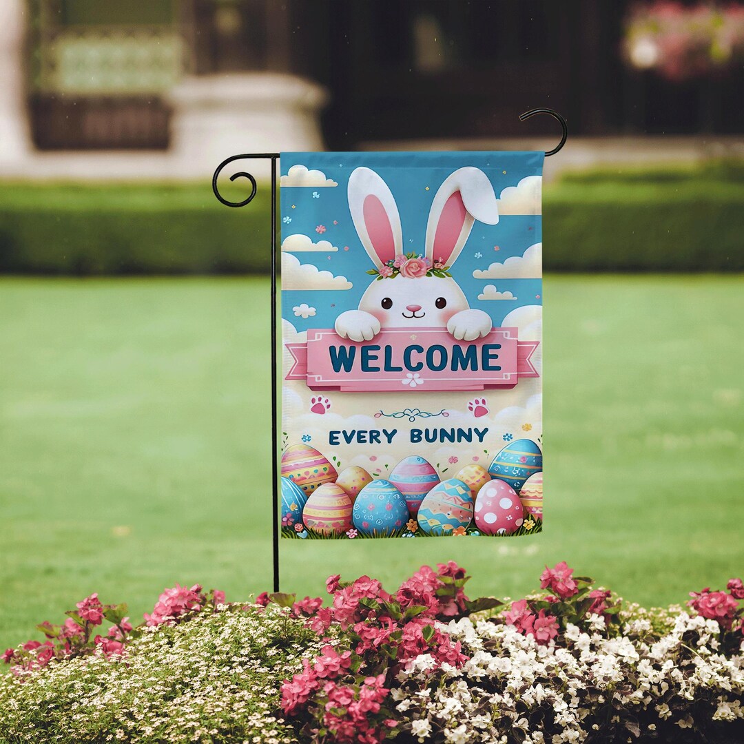 Every Bunny Welcome Garden Flag,easter Garden Flag,personalized Easter ...