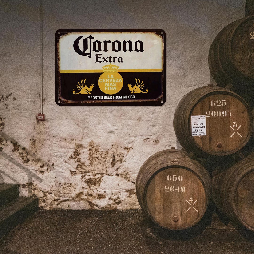 Corona Beer Aluminum Sign, Beer Lover Gift, Sign for Beers,bar Owner ...