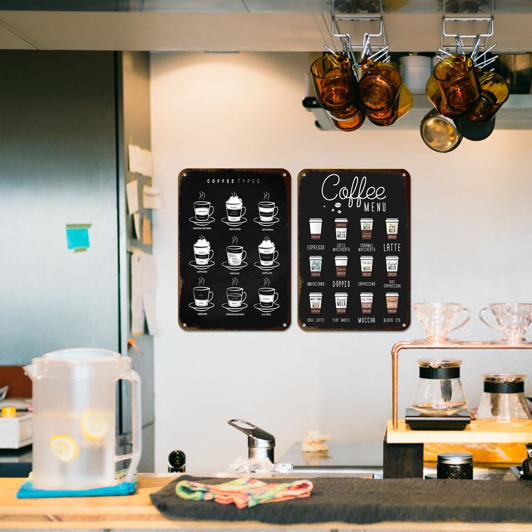 Coffee Menu Sign, Coffee Bar Sign, Coffee Shop Decor,personalized ...