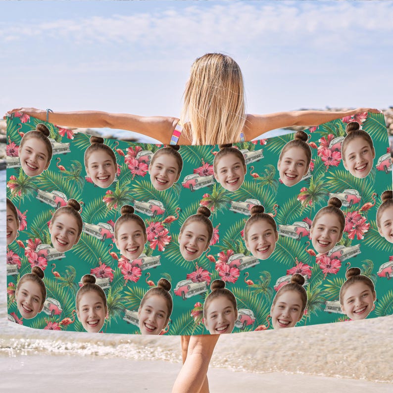 Custom Beach Towel, Best Friend Photo Gift,personalized Beach Towel ...