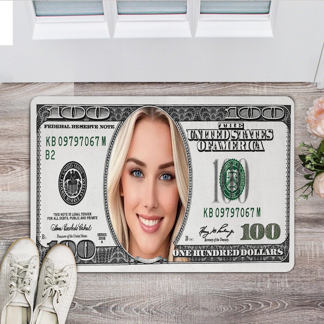 Dollar Rug, Money Rug, Custom Photo Doormat, 100 Dollar Bill Rug ...