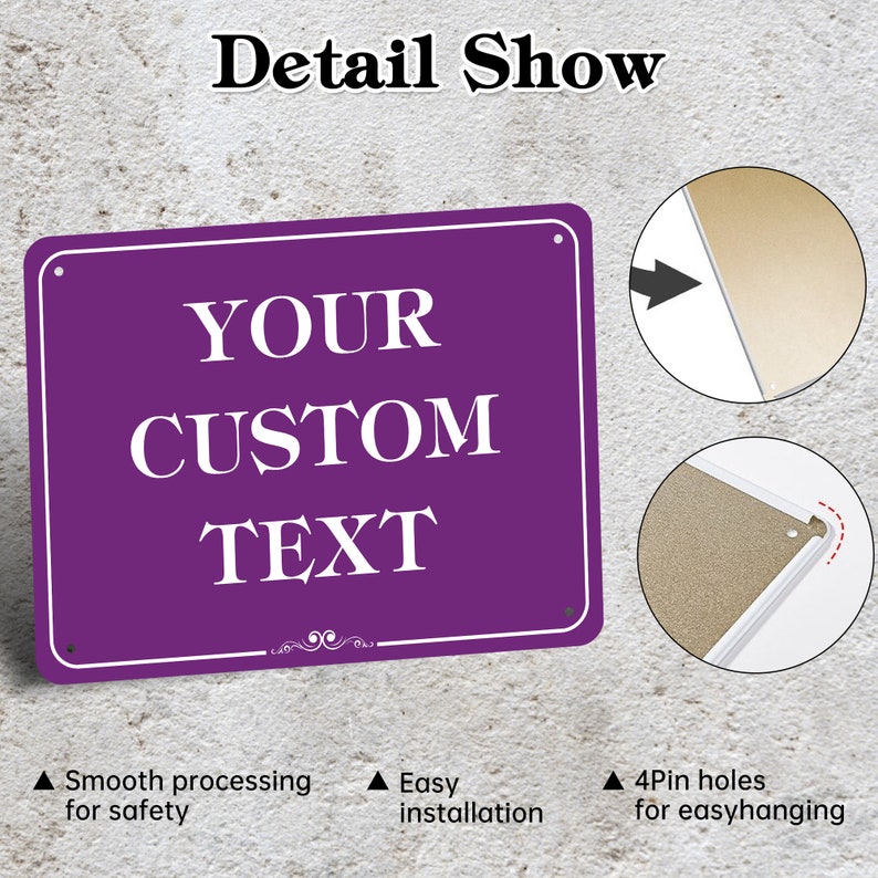 Custom Metal Sign Outdoor, Personalized Sign Weatherproof With Text ...