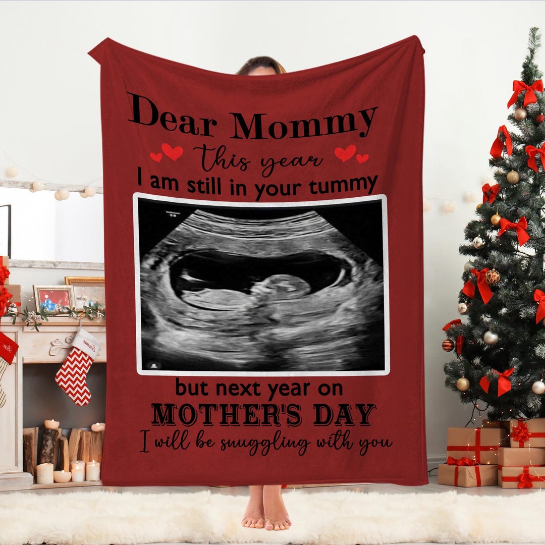 New Mom Blanket, Personalized Baby Ultrasound Blanket,pregnancy Gift ...