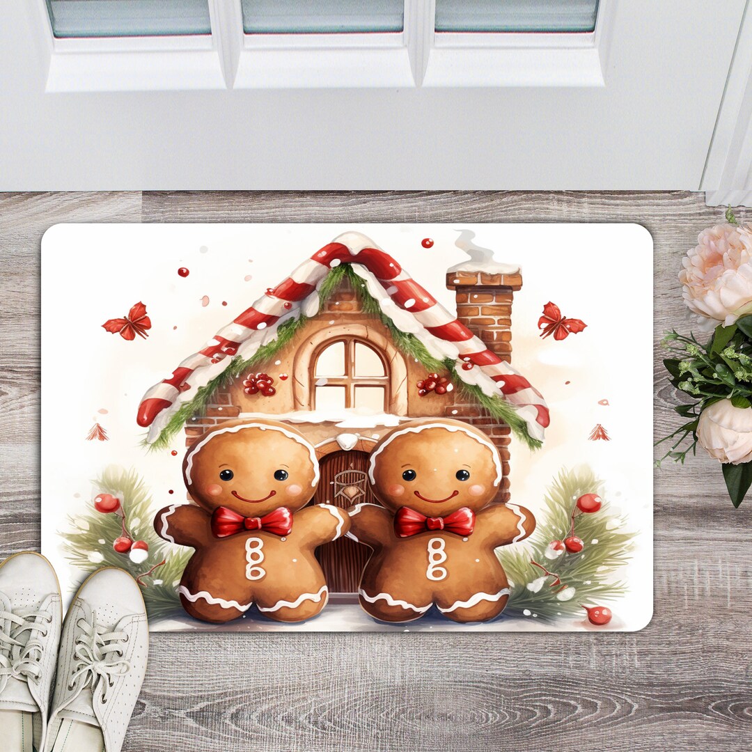 Gingerbread Man Christmas Rug,cute Holiday Decor,christmas Decor Gift ...
