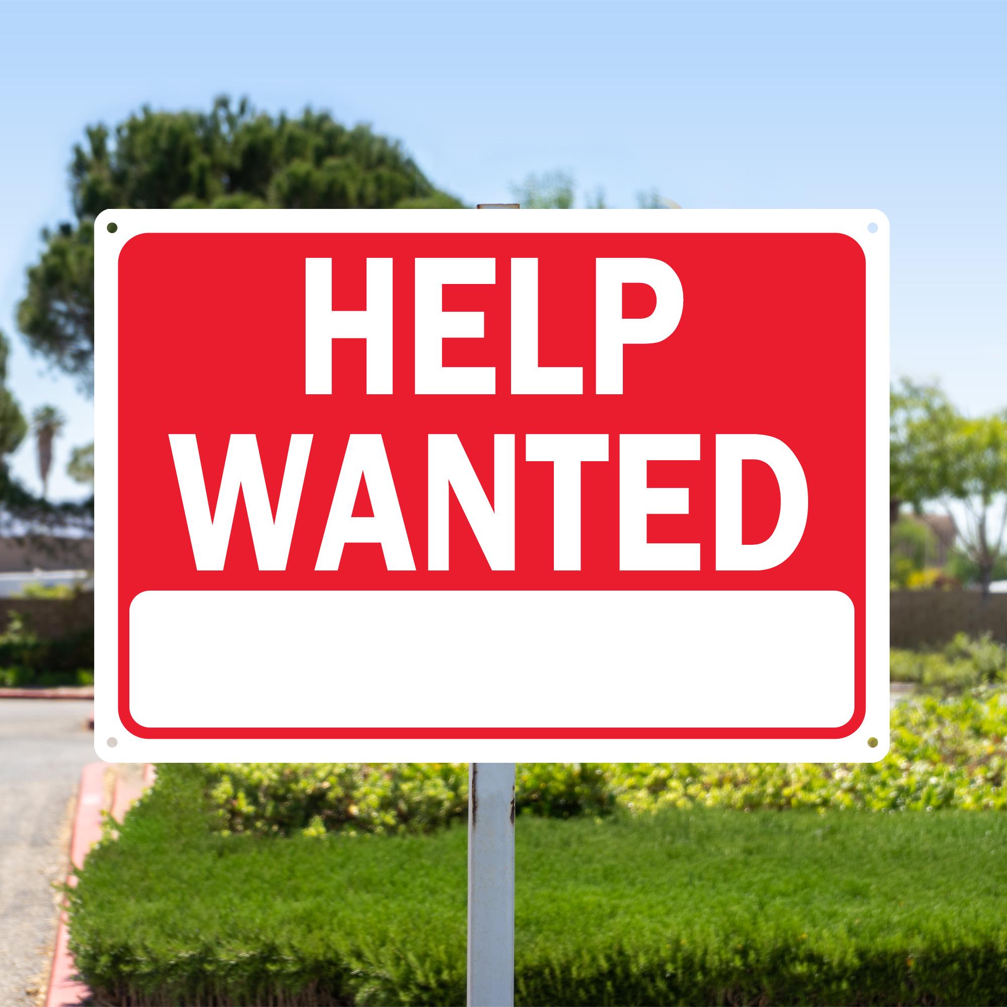 Help Wanted Sign, Custom Design Yard Sign, Personalized Yard Sign ...