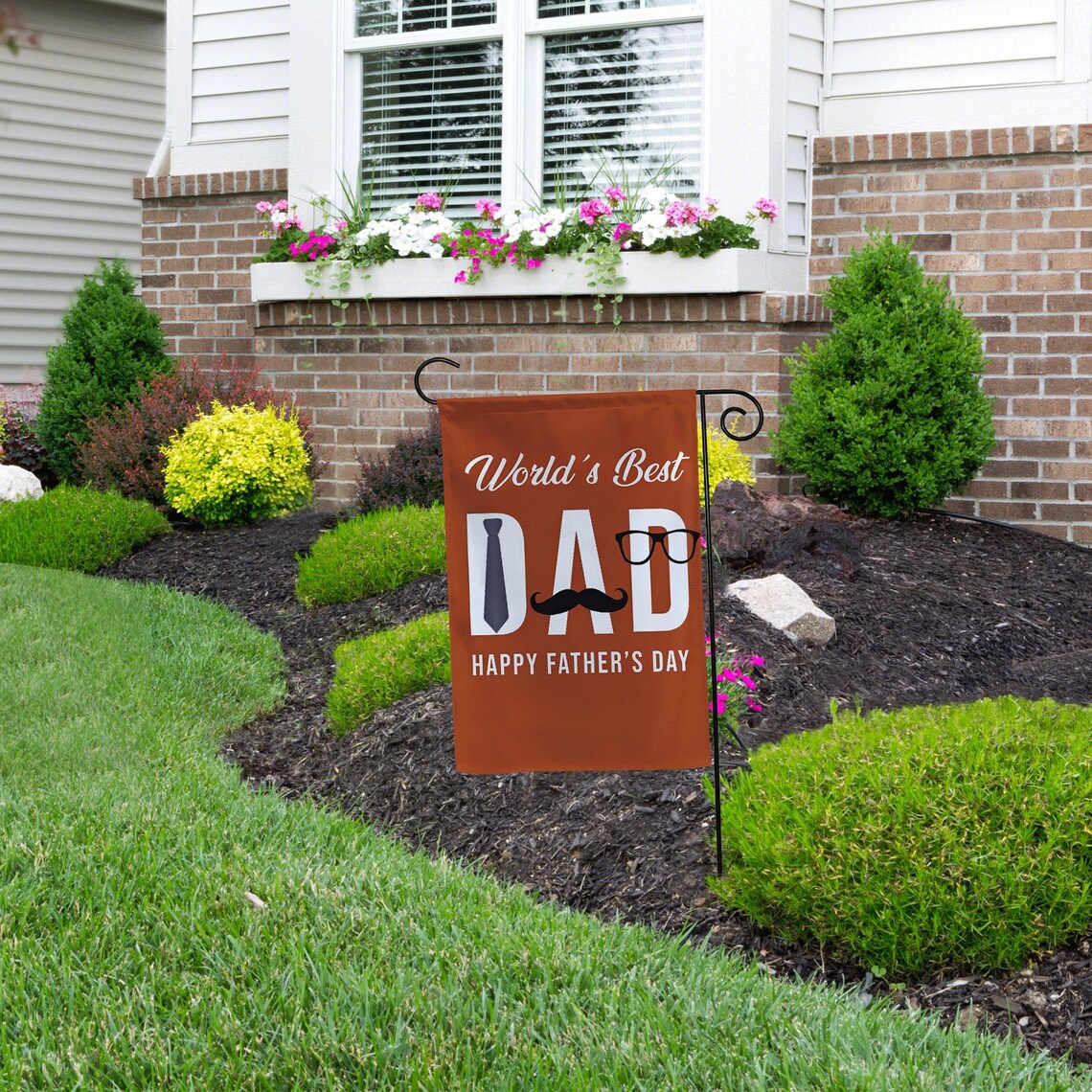 Happy Father’s Day Garden Flag,dad Personalized Flag,12" X 18" Flag for ...