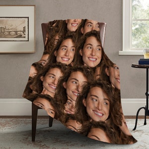 Custom Face Blanket, Personalized Photo Face Blanket, Funny Custom Face ...