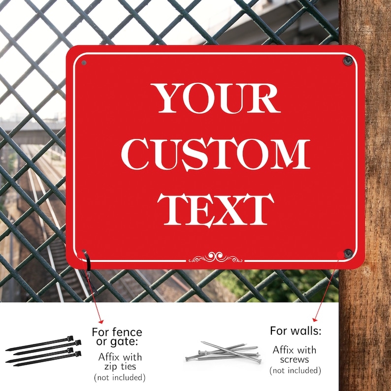 Custom Metal Sign Outdoor, Personalized Sign Weatherproof With Text ...