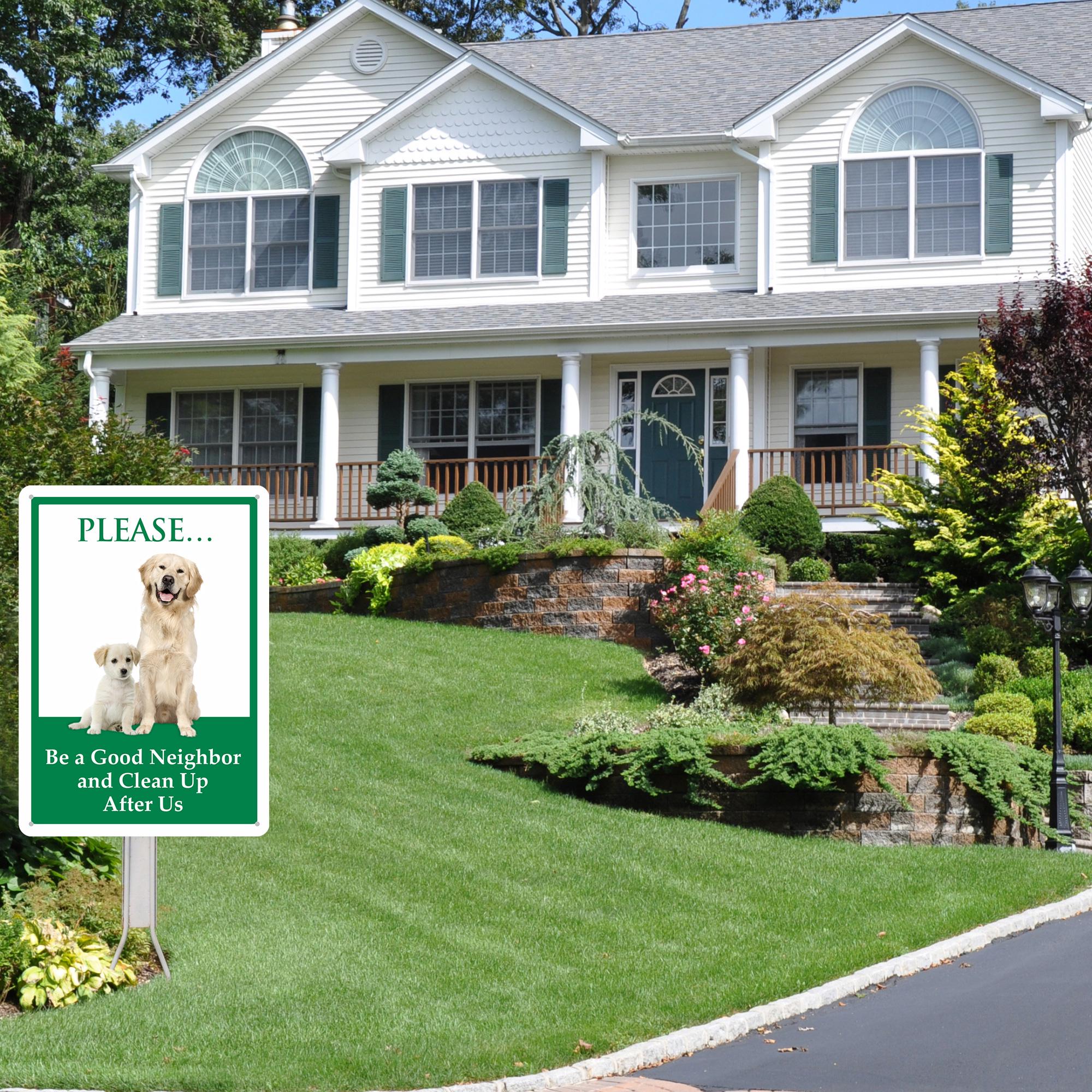 Please Clean up After Your Pet Metal Sign,dog Poop Sign, Pet Yard Sign ...