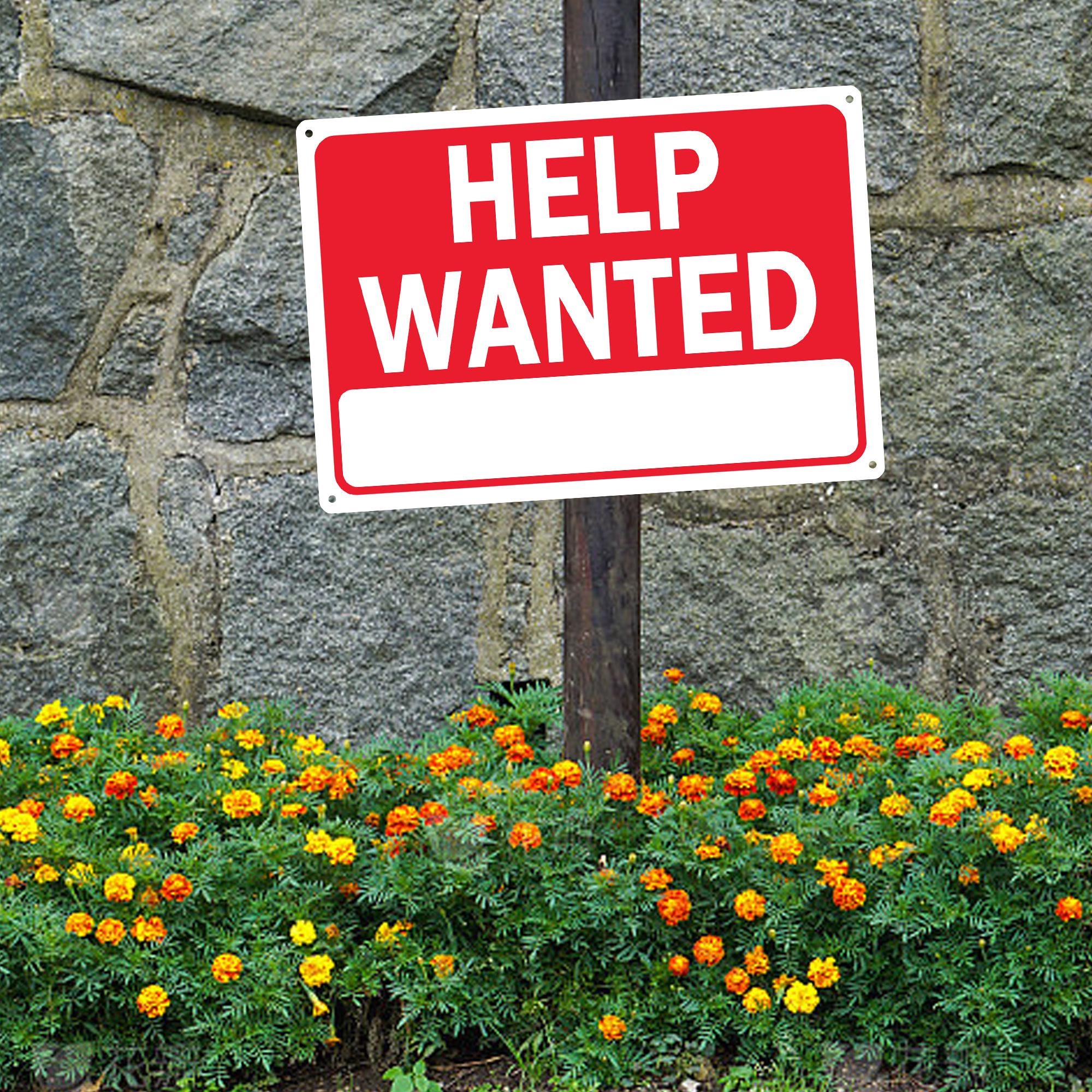 Help Wanted Sign, Custom Design Yard Sign, Personalized Yard Sign ...