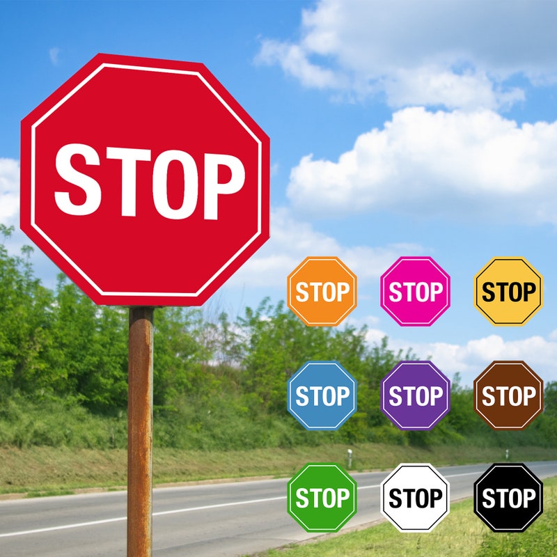 Stop Sign Logo - Etsy