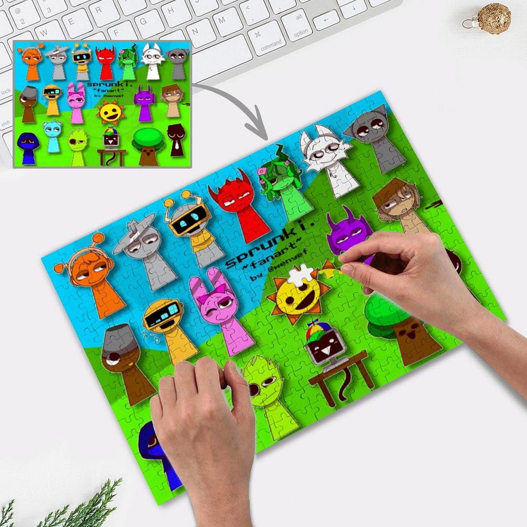Personalized Kids Sprunki Characters Jigsaw Puzzle,children's Puzzle ...