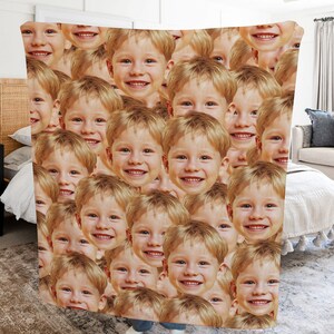 Custom Face Blanket, Personalized Photo Face Blanket, Funny Custom Face ...