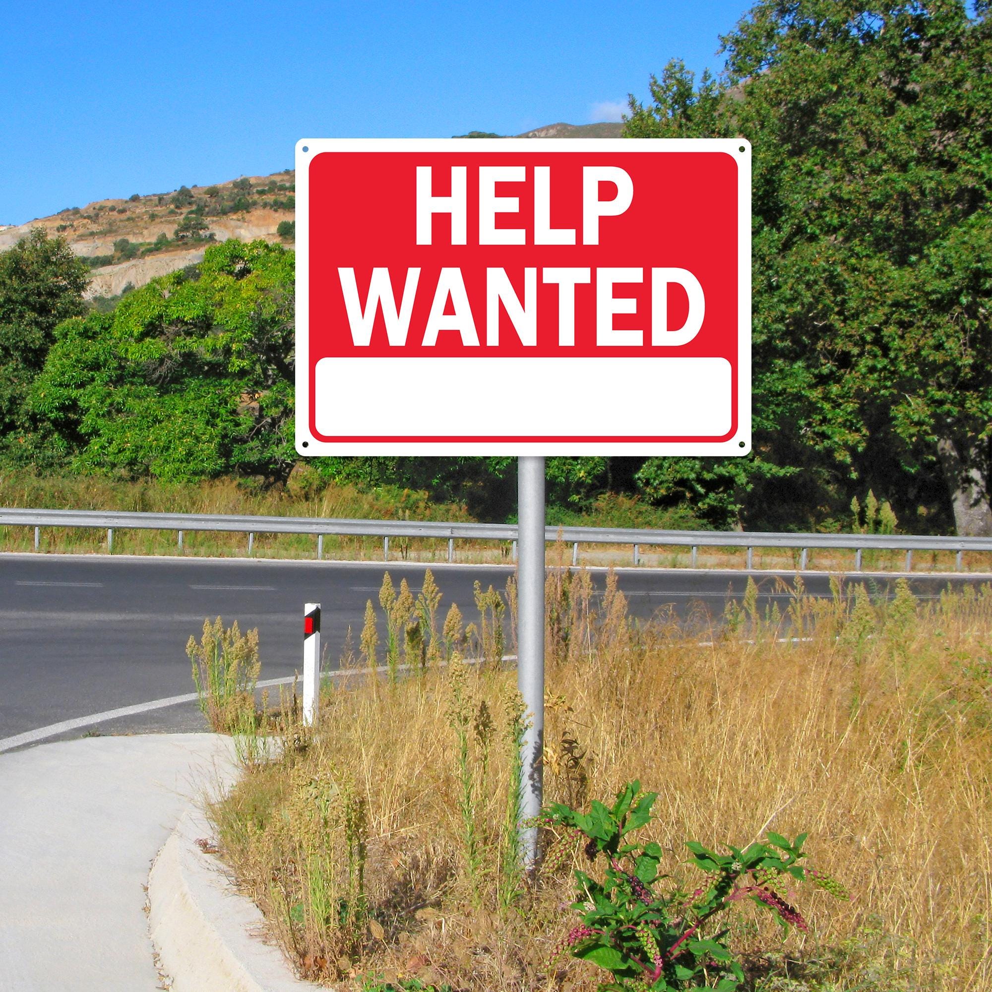Help Wanted Sign, Custom Design Yard Sign, Personalized Yard Sign ...