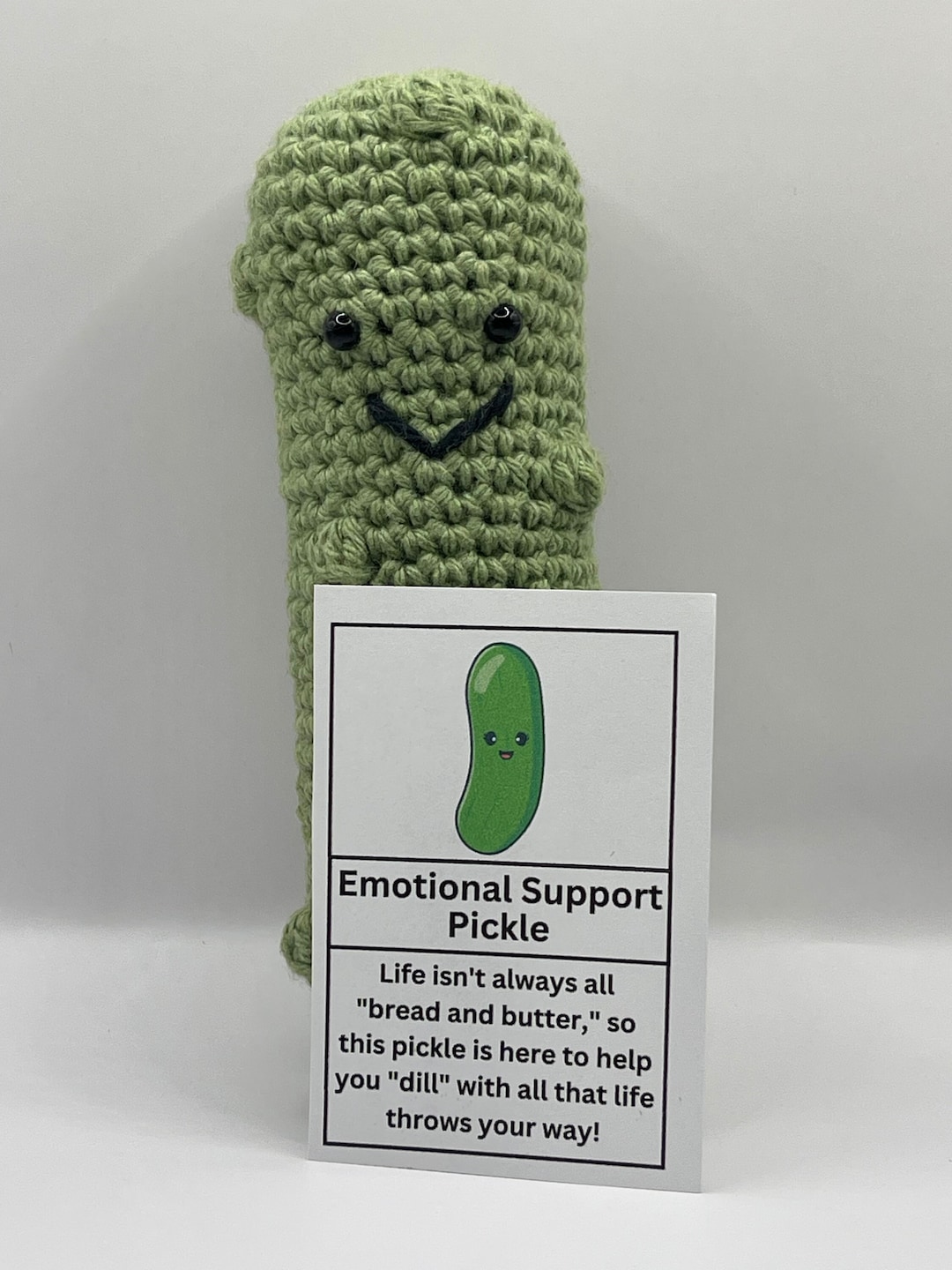 Emotional Support Pickle, Crochet Amigurumi, Mental Health Support ...