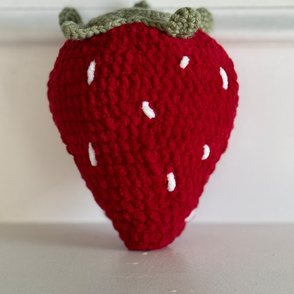 Crochet Strawberry Plushie Pattern - Etsy