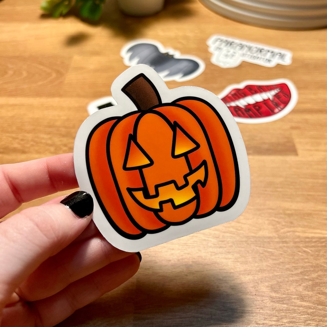 Jack-o-lantern Glossy Sticker Decal 3 Inch - Etsy