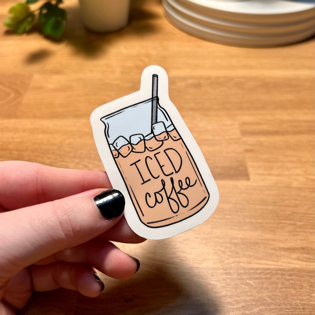 Iced Coffee Glossy Sticker Decal 3 Inch - Etsy
