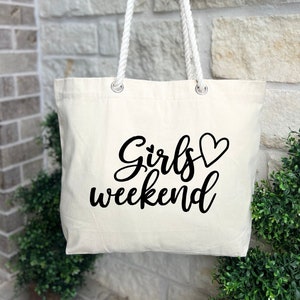 Girls Weekend Tote Bag, Besties Trip Gift Bag, Girls Traveler Gift Bag ...