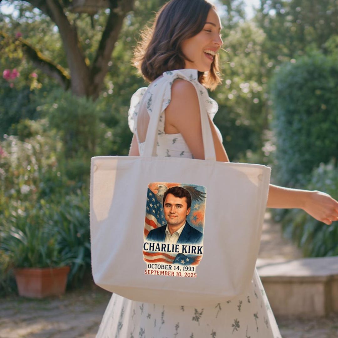 Charlie Kirk Tote Bag, Charlie Kirk Bag - Etsy