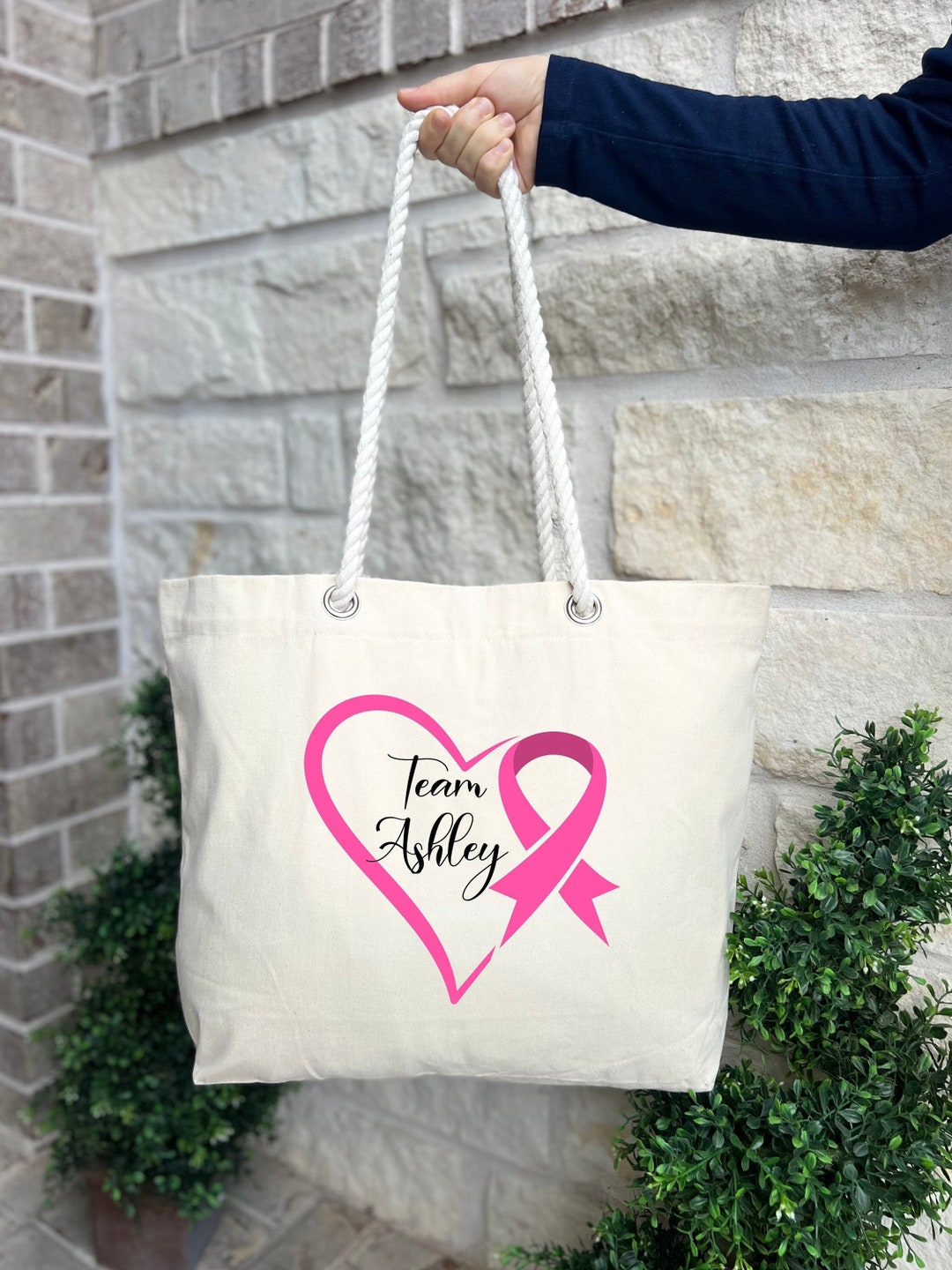 Personalized Cancer Team Tote Bag, Cancer Support Team Gift, Breast ...