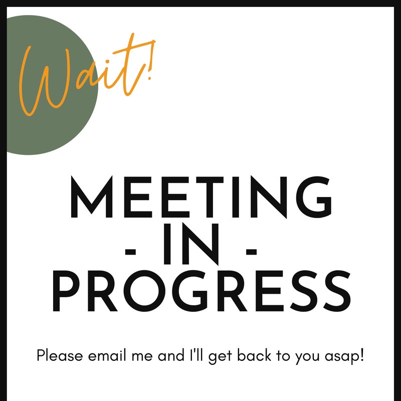 Meeting in Progress Sign - Etsy